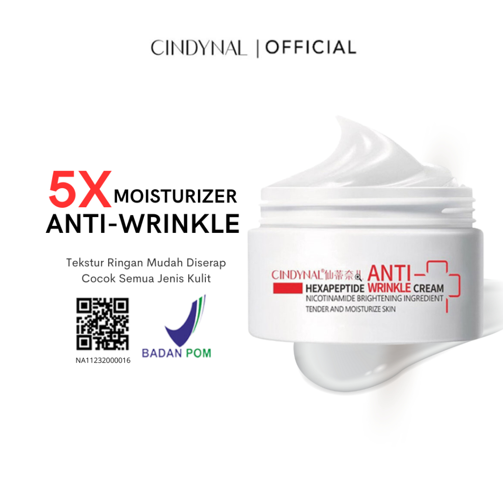 Jual CINDYNAL Moisturizer Hexapeptide anti Wrinkle Cream Pelembab Wajah ...