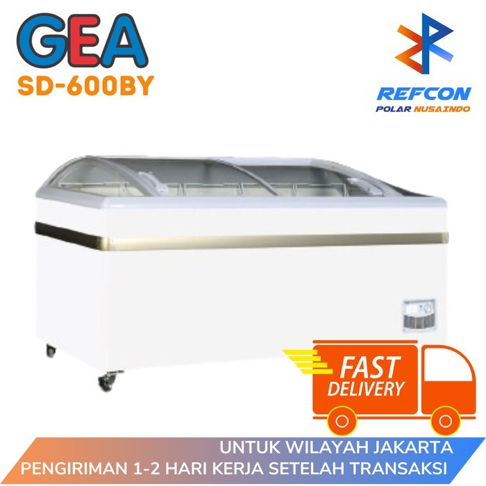 Jual GEA Sliding Curve Glass Freezer SD 600 BY / SD 600BY / SD600BY 600 ...