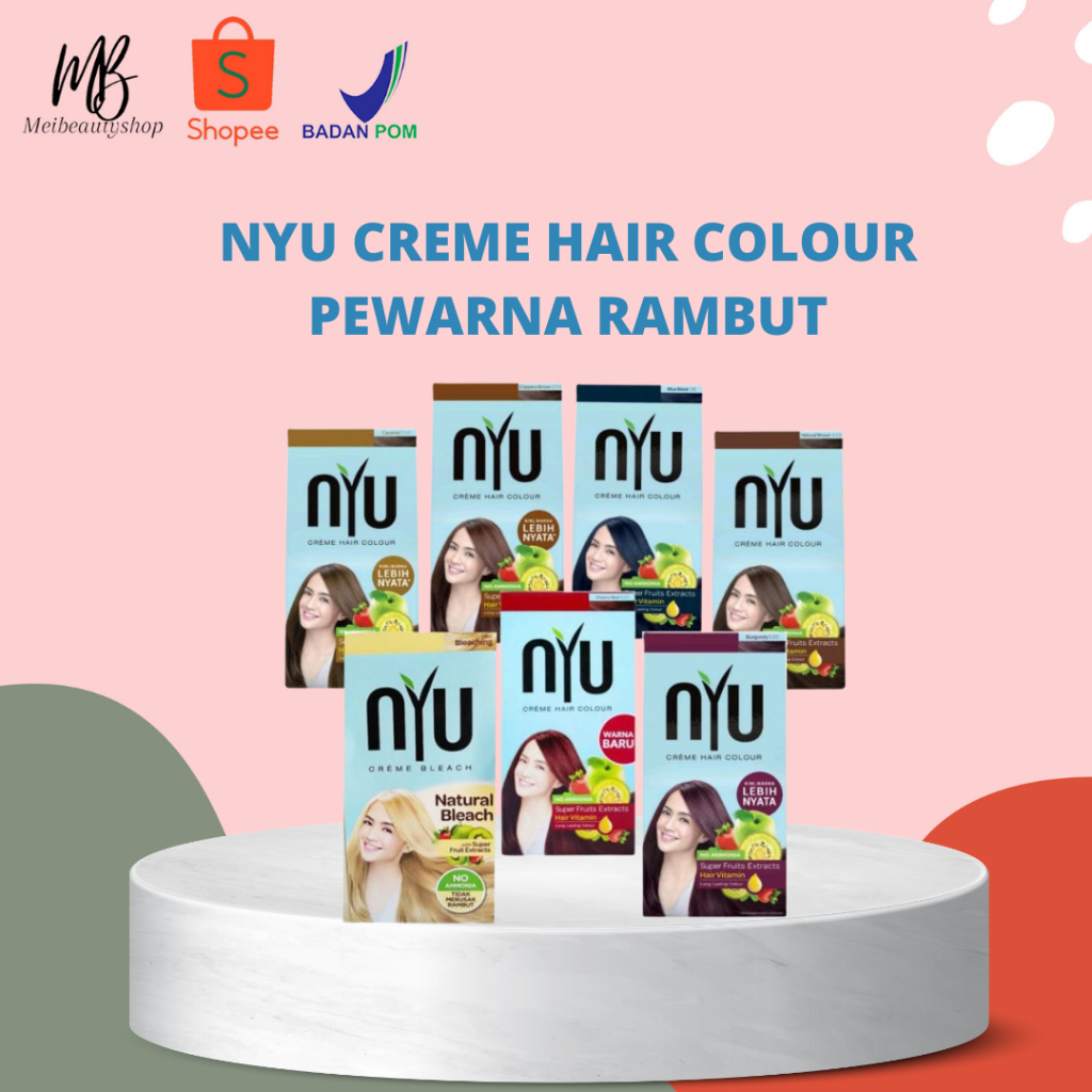 Jual NYU CREME HAIR COLOUR Pewarna Rambut/ Cat Rambut Natural (TANPA ...