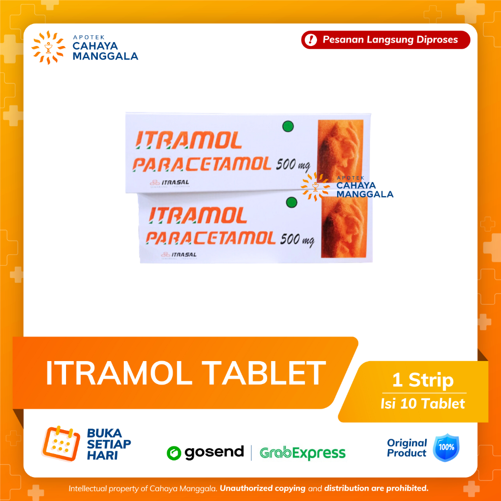 Jual ITRAMOL PARACETAMOL 500 MG PERSTRIP 10 TABLET | Shopee Indonesia