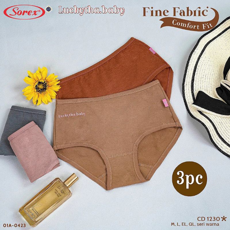 Jual 3pc, 1pc SOREX 1230_ celana dalam WANITA sorex 1230 size M.L.EL.QL ...