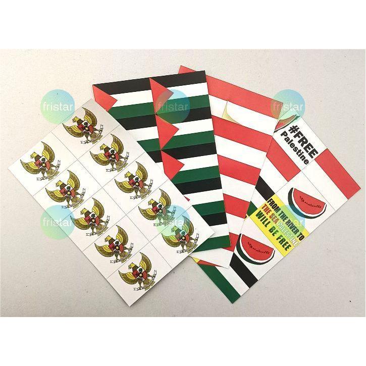 Jual Stiker indonesia merah putih bendera indo garuda palestina pipi ...