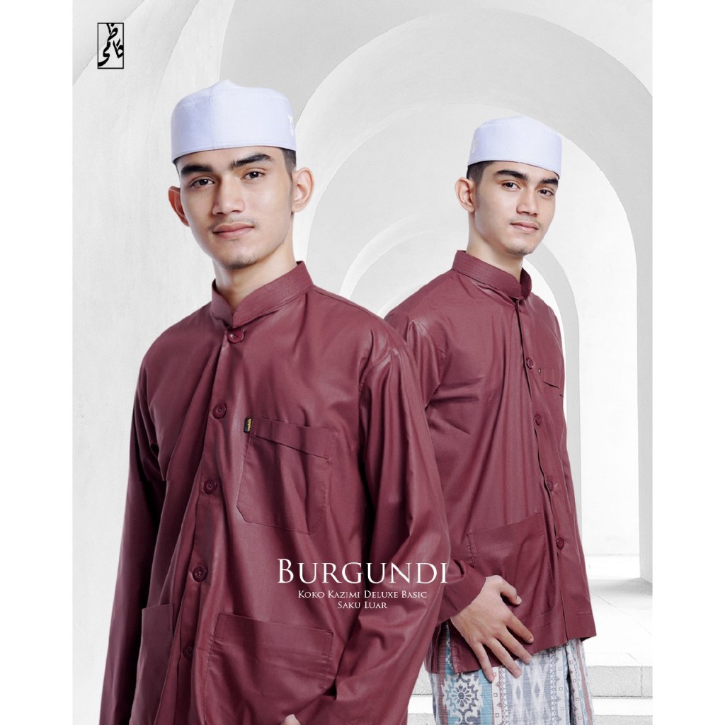 Jual Koko Kazimi MERAH MARUN / BURGUNDI (Basic & Premium ) | Baju ...
