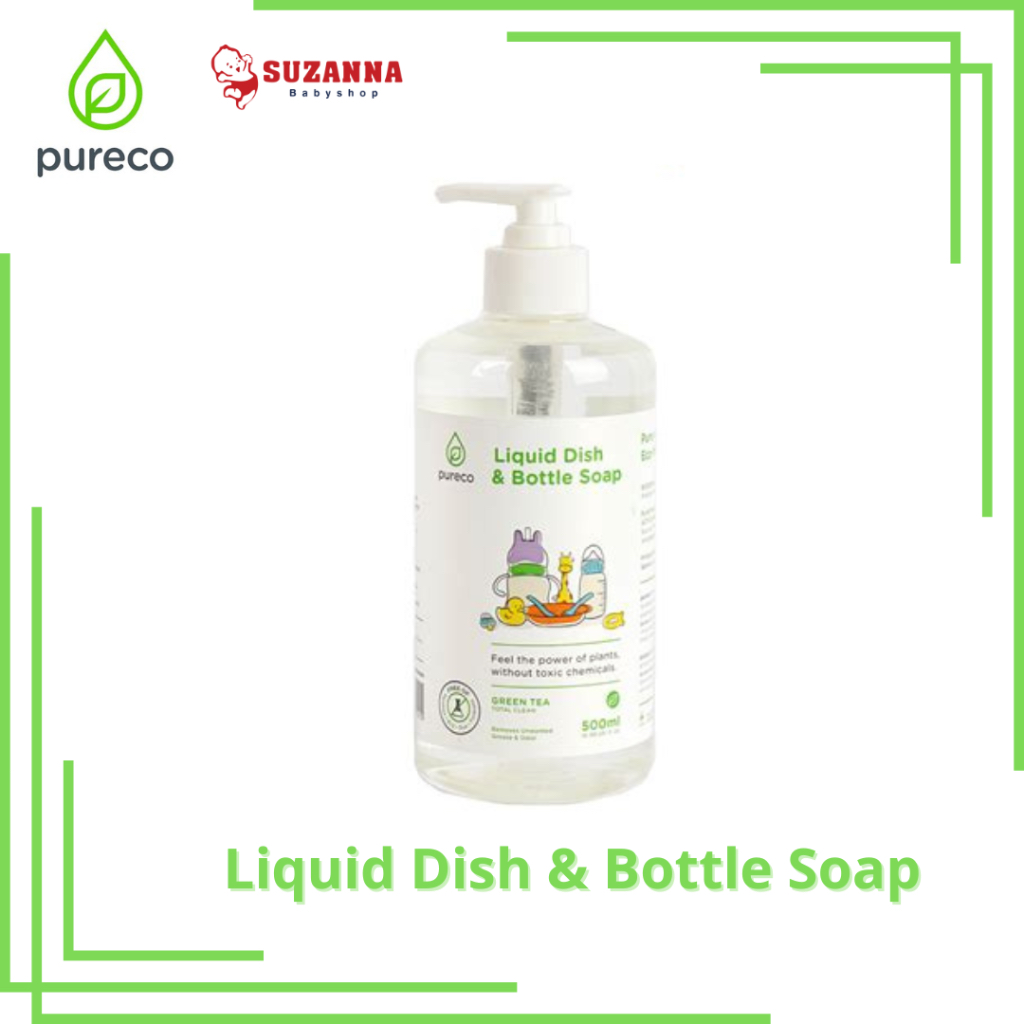 Jual Pureco Liquid Dish & Bottle Soap Green Tea 500ml / Sabun Pencuci ...