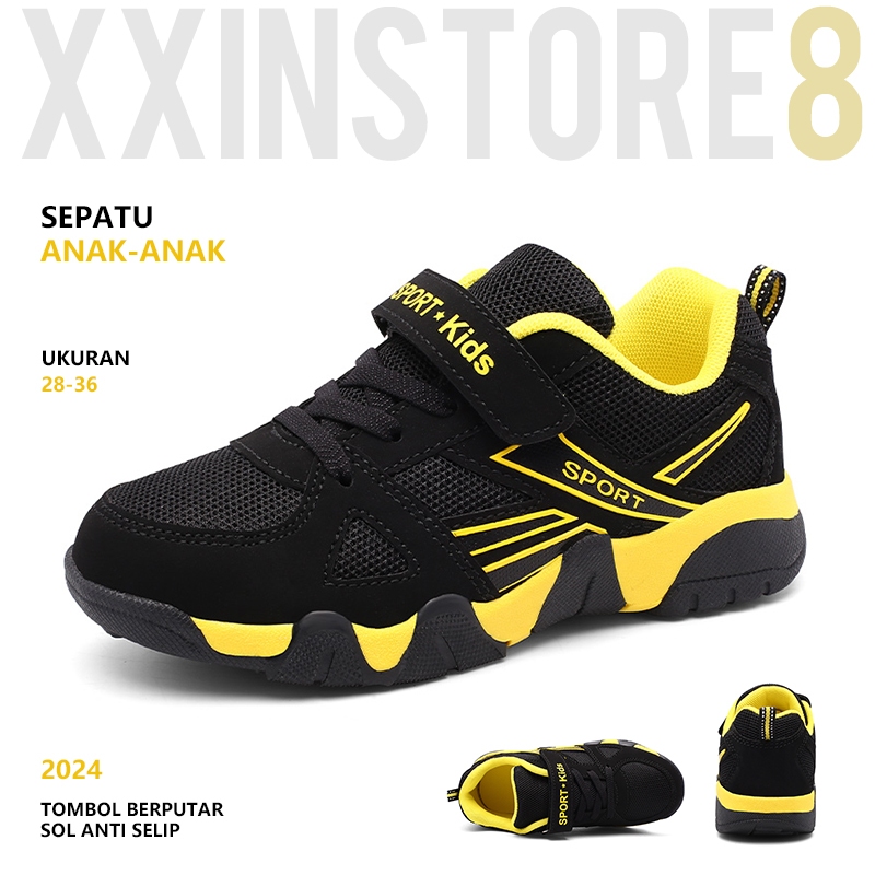 Jual Sepatu Sneakers Kasual Bahan Mesh Breathable Untuk Anak Laki-Laki ...