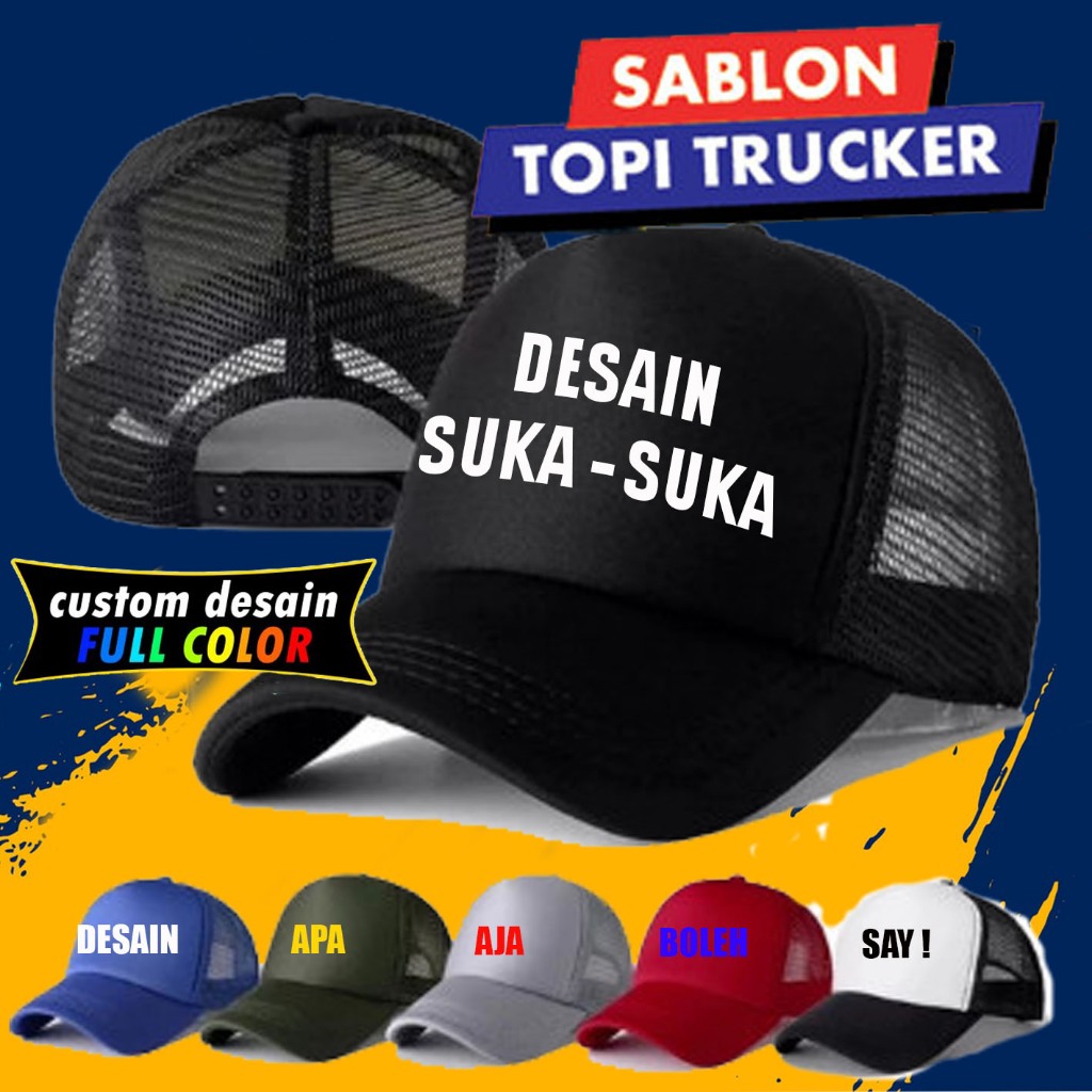 Jual Topi Desain Sendiri Bebas Logo Gambar Foto Tulisan Topi Sablon ...