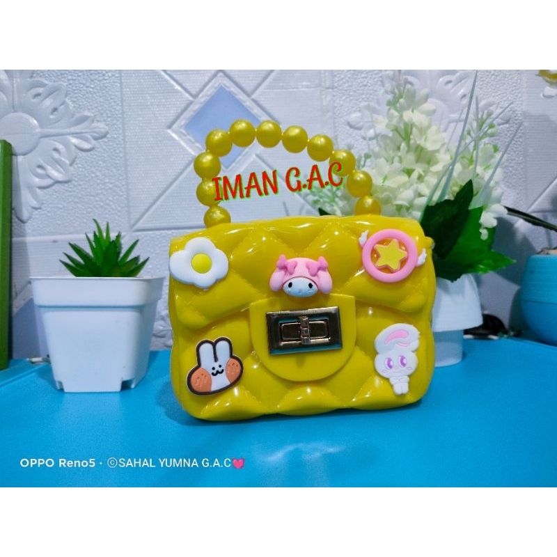 Jual Tas jelly karakter 3D/tas selempang jelly anak karakter boneka/tas ...
