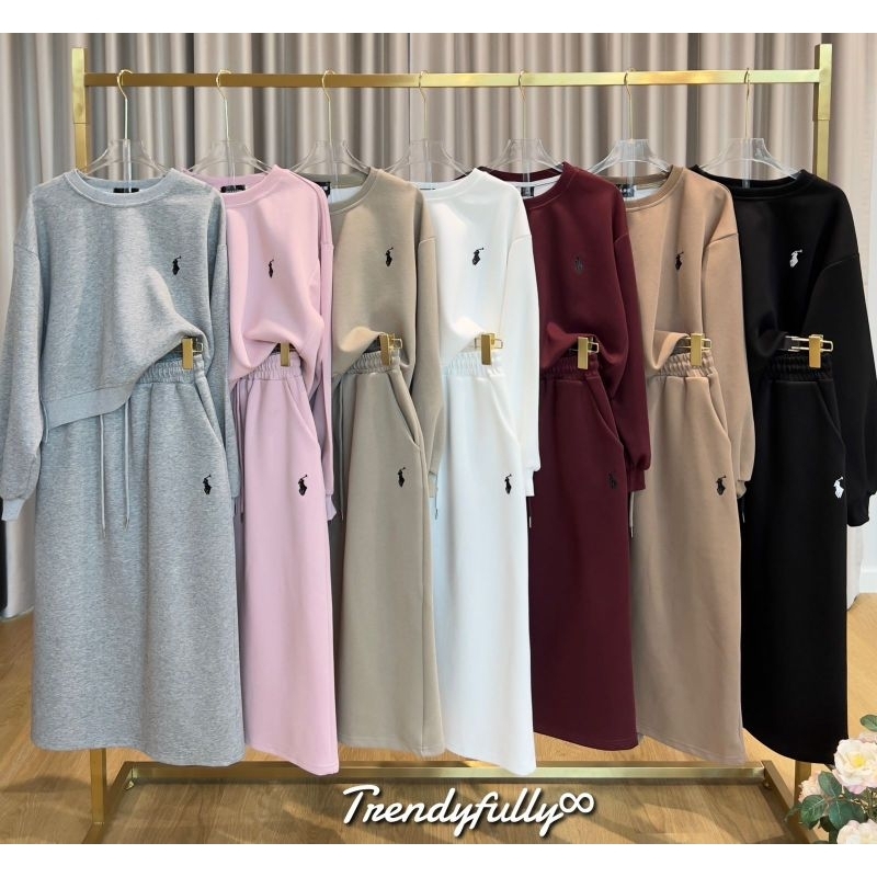 Jual BJ - [ PREE ORDER ] SET SWEATER POLO ROK BRAND TRENDYFULLY PREMIUM ...