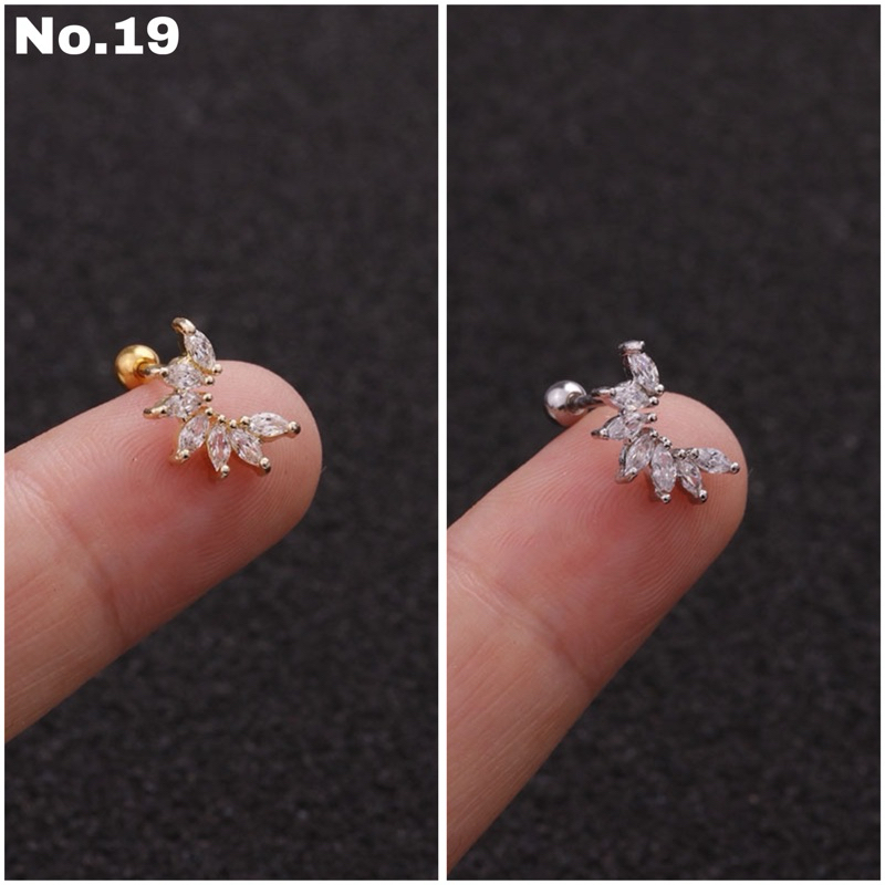 Jual Anting tindik piercing earrings stainless stell anti karat dan lunturuntuk helix, upperlobe ...