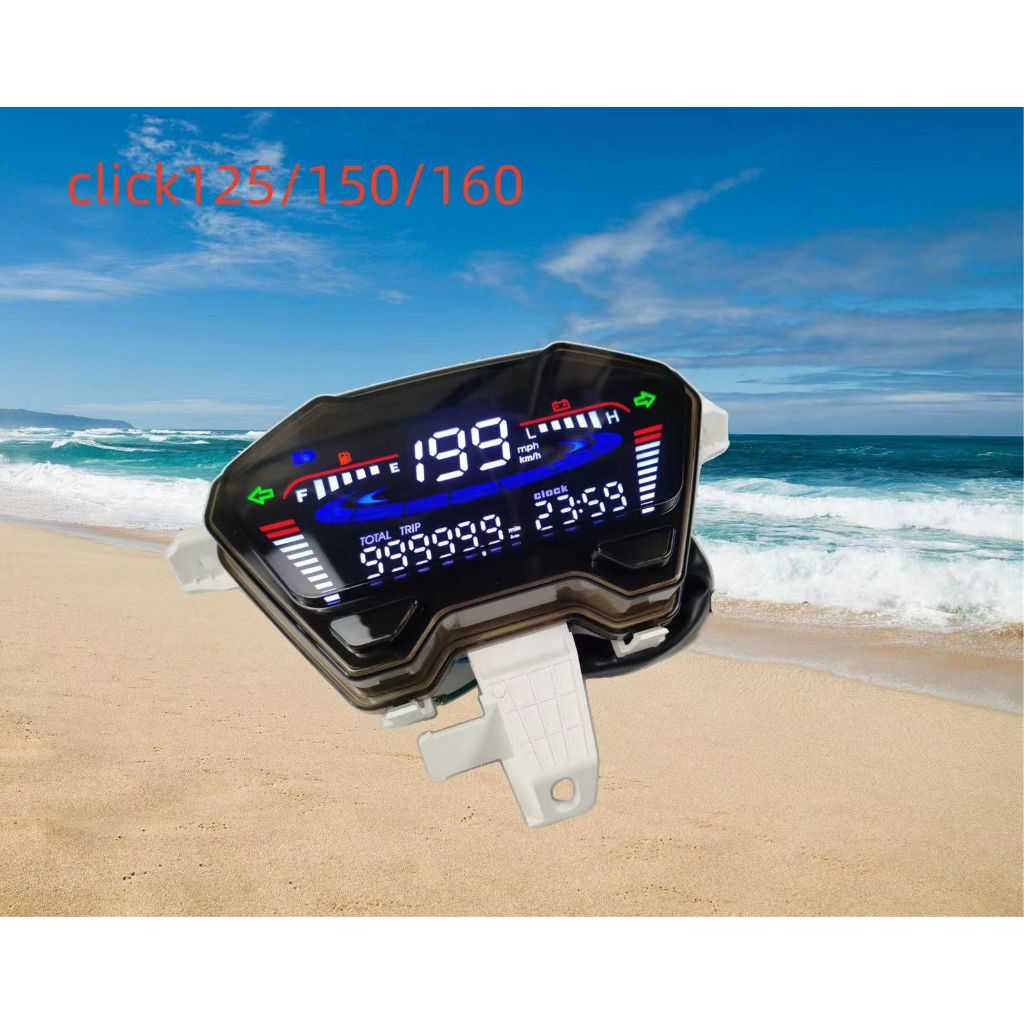 Jual speedometer digital led odometer gauge motor HONDA VARIO BEAT ...