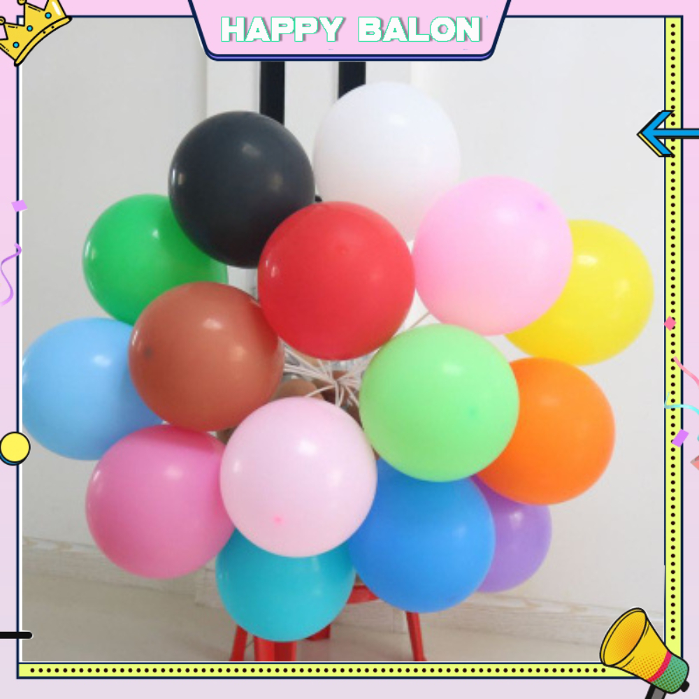 Jual Balon Latex Doff Ukuran 12. Inch Warna Warni Balon Karet Doff (100 ...