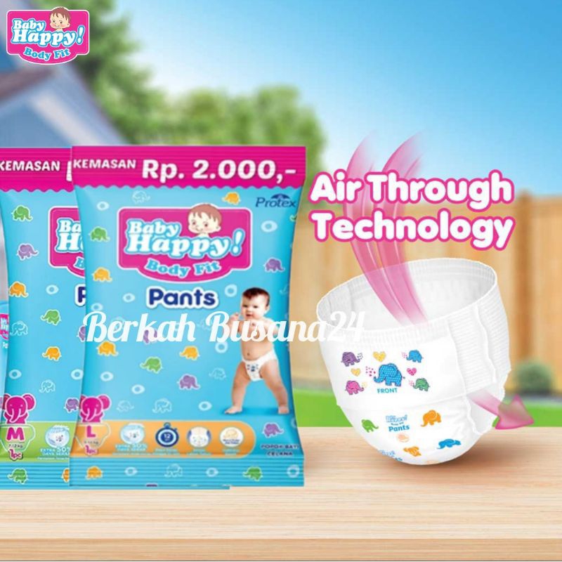 Jual Baby Happy Renceng Pampers Anak Ukuran M & L Isi 12 Sachet ...