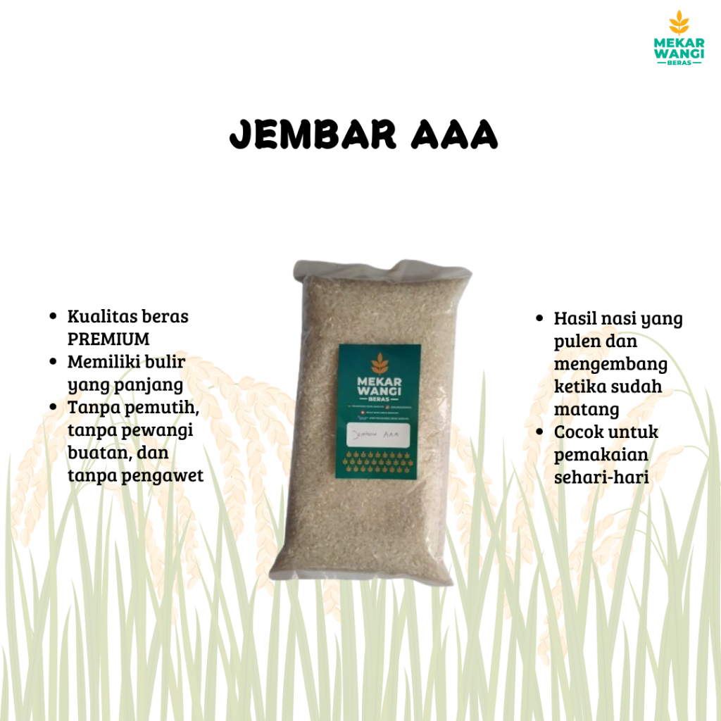 Jual BERAS JEMBAR AAA 1kg | Shopee Indonesia