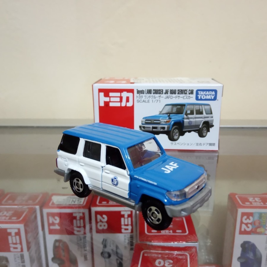 Jual Tomica No 44 Toyota Land cruiser JAF Tomica No 103 Toyota Land Cruiser diecast miniatur ...