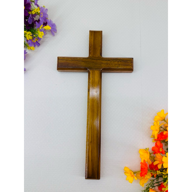 Jual Salib gantung kayu kristen 30cm - salib kayu - salib dinding ...