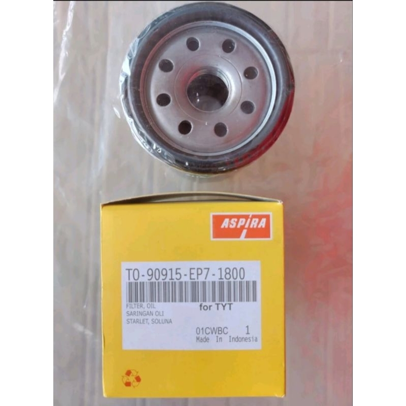Jual FILTER OLI ASPIRA TOYOTA SOLUNA-STARLET-COROLLA-VIOS/LIMO-YARIS ...