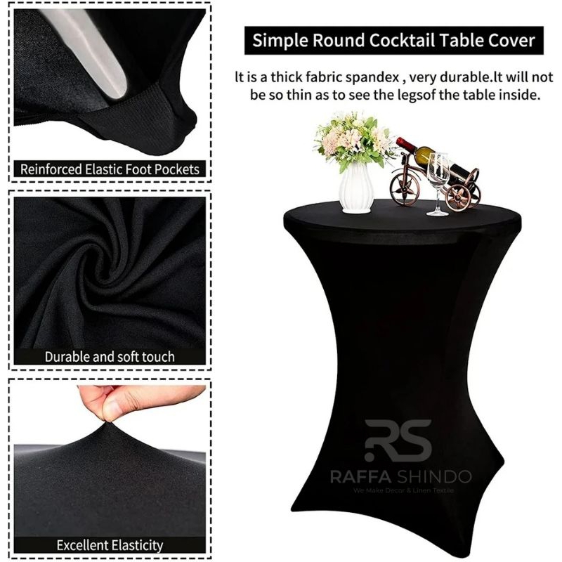 Jual Strech Round Cocktail Table Cover | Cover Meja Bulat Ketat Bar ...