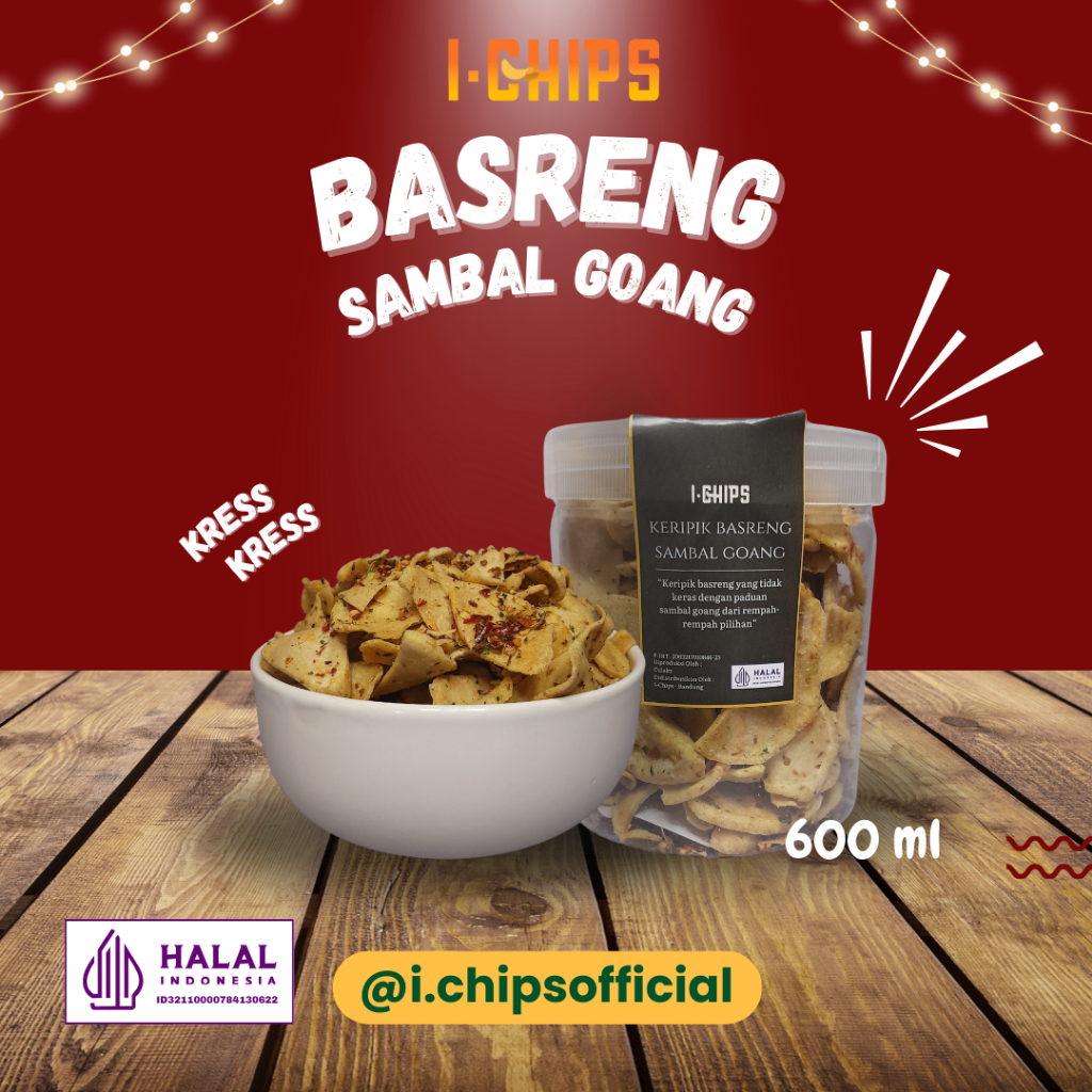 Jual BASRENG Sambal Goang I-CHIPS versi toples 600 ml | Shopee Indonesia