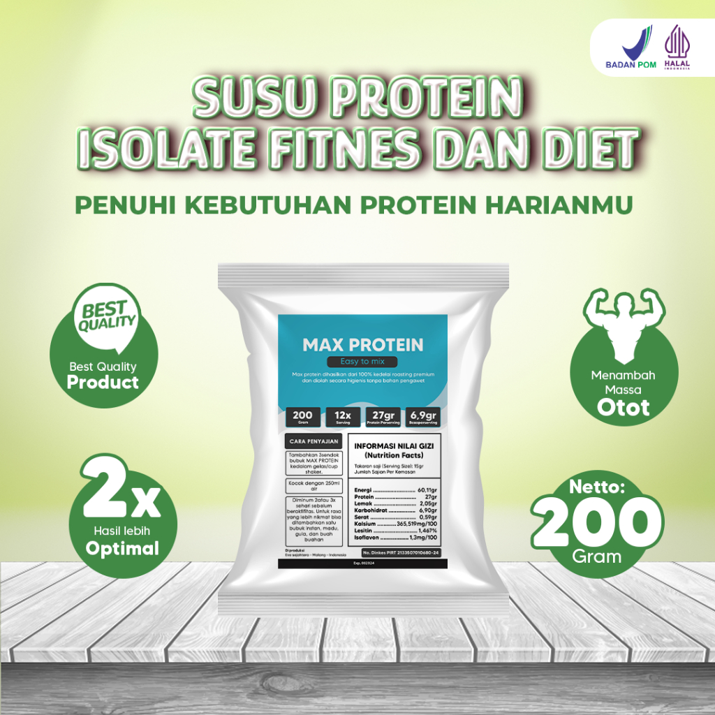 Jual 200gr MAX PRO SUSU PROTEIN ISOLATE SUSU FITNES DAN DIET | Shopee ...