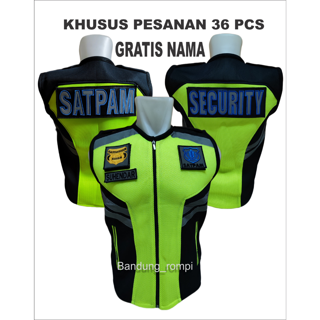 Jual rompi satpam dan security pesanan 38 pcs | Shopee Indonesia