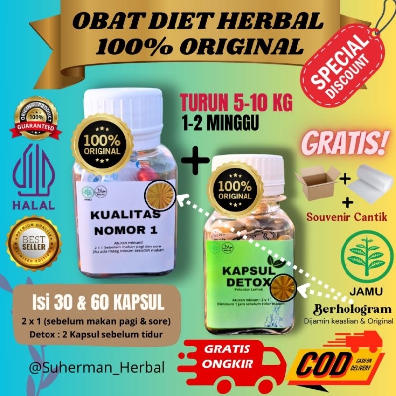 Jual [100% ORIGINAL] PELANGSING BADAN & OBAT KURUS | KAPSUL JAMU ...