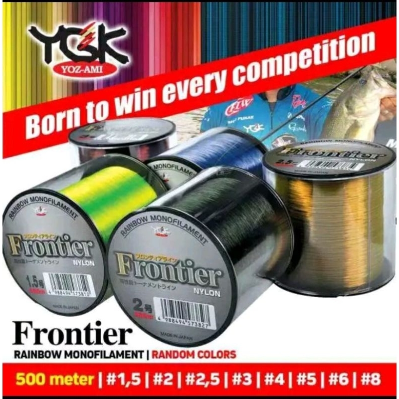 Jual Senar Nylon YGK Frontier Rainbow 500 meter | made in japan | Warna ...