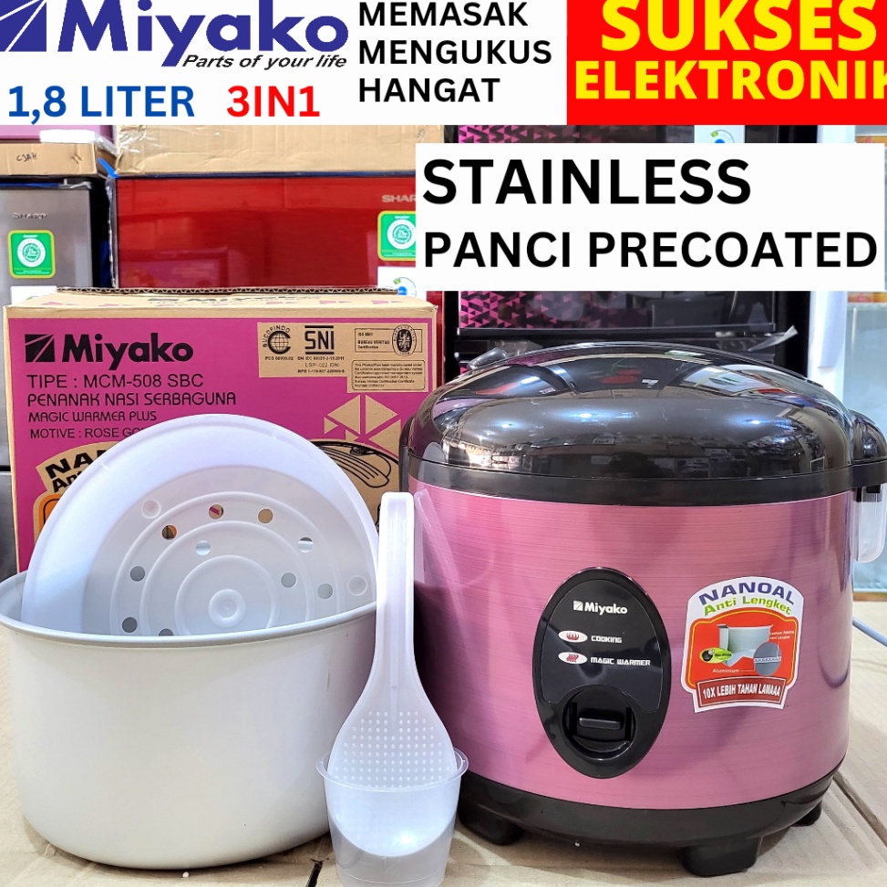 Jual LANGSUNG KIRIM RICE COOKER STAINLESS MIYAKO 18 LITER MAGICOM ...