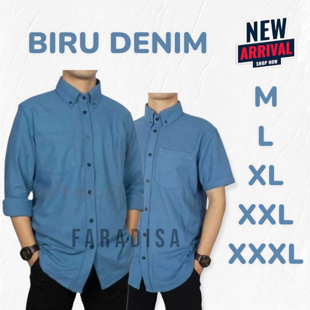 Jual KEMEJA POLOS PRIA DEWASA LENGAN PANJANG HEM KATUN SLIMFIT LENGAN ...