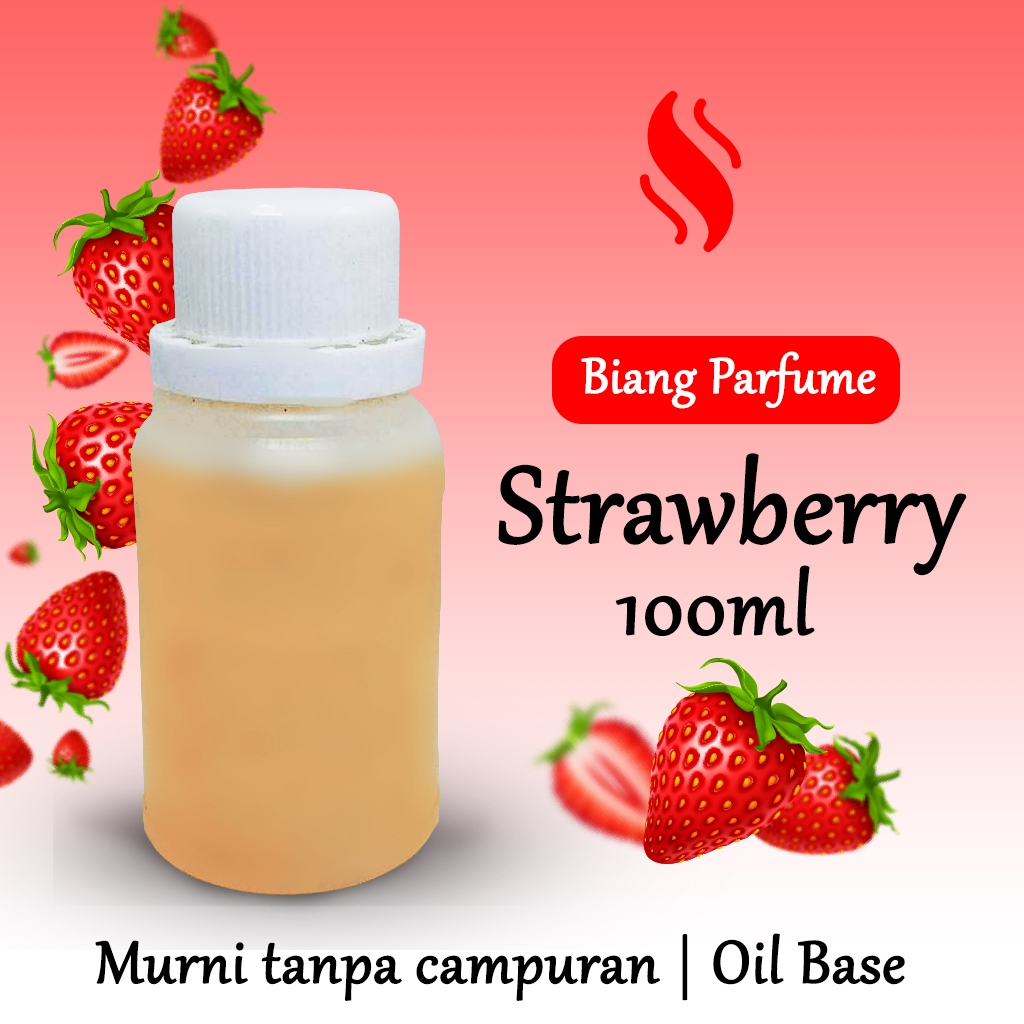 Jual Bibit / Biang Parfum Murni aroma Buah Strawberry 100ml | Shopee ...