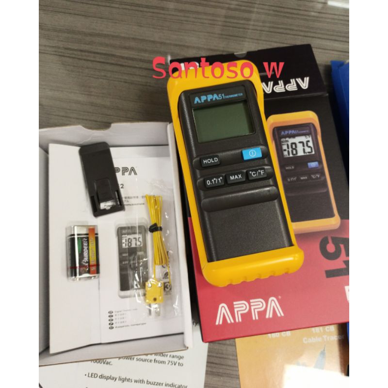 Jual APPA 51 Contact Termometer Tipe K Termokopel Alat Ukur Suhu Asli ORI | Shopee Indonesia