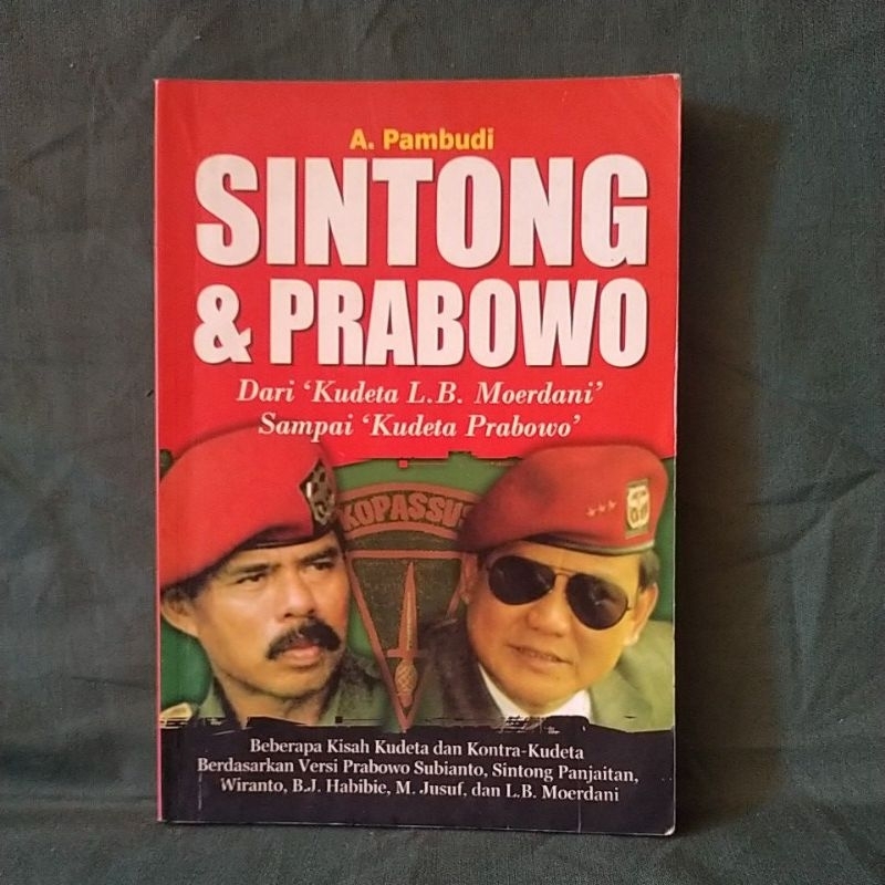 Jual Buku Genre Militer Dan Politik Judul Sintong And Prabowo Used