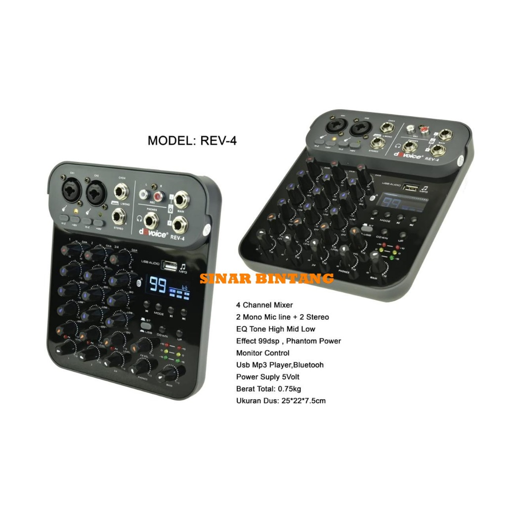 Jual Mixer dBVoice Rev 4 Original 4 Channel dB Voice REV4 mixer Rev-4 ...