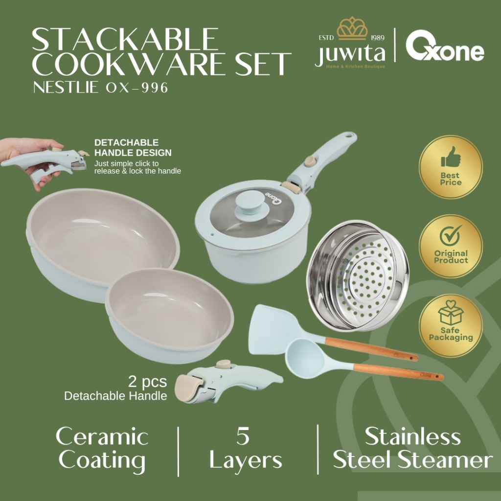 Jual Oxone OX996 Nestlie Stackable Cookware Set | Shopee Indonesia
