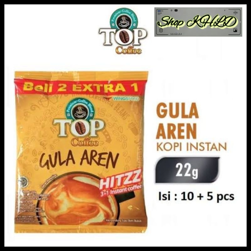 Jual Top Kopi Gula Aren 1 Renceng 15 Sachet @22g | Shopee Indonesia