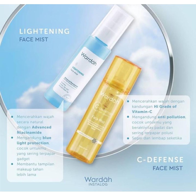 Jual WARDAH FACE MIST LIGHTENING, C-Defense | Shopee Indonesia