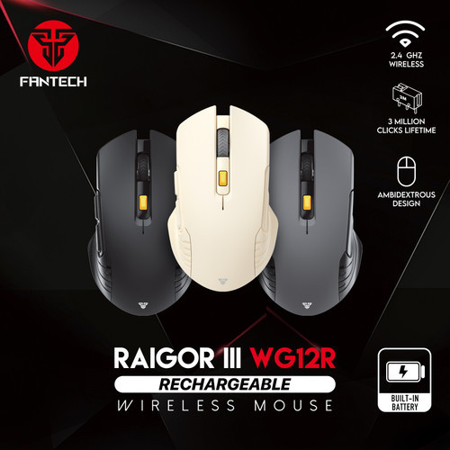 Jual Fantech RAIGOR Gen III WG12R Rechargable Wireless Mouse Gaming ...
