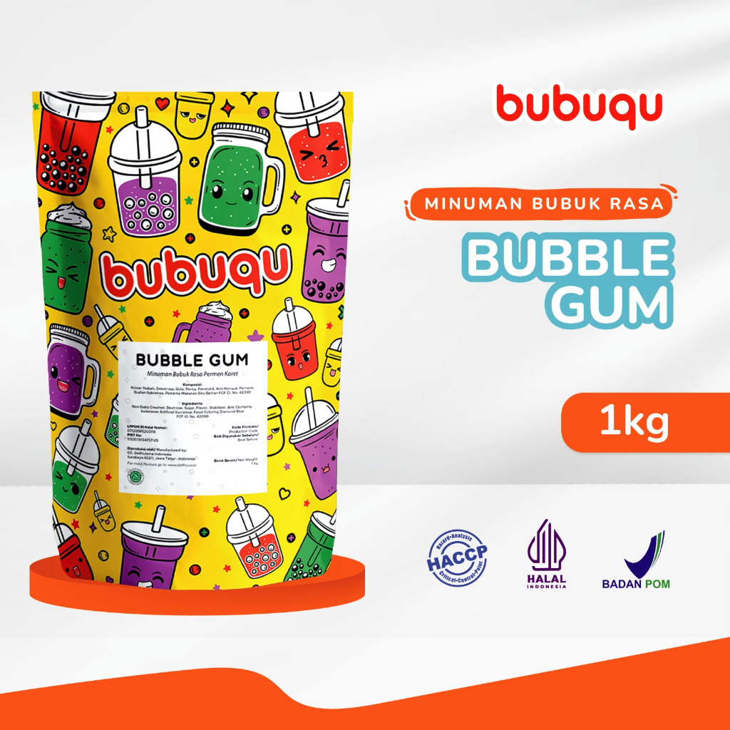 Jual Powder Drink Bubble Gum Bubuqu 1 Kg - Bubuk Minuman Permen Karet ...