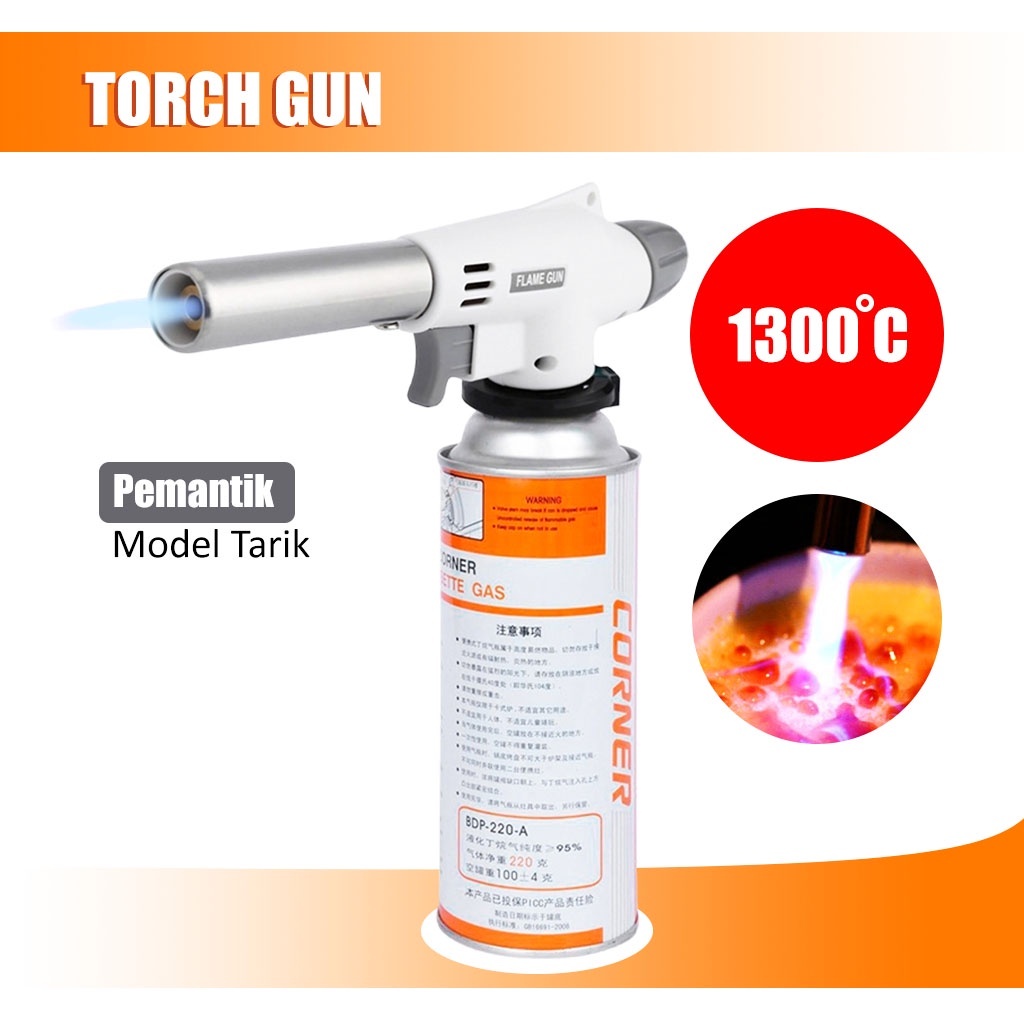 Jual Portable Kepala Gas Fire Torch / Fire Torch Gun Flame Gun/ BBQ Blow Torch / Pematik Api Gas ...