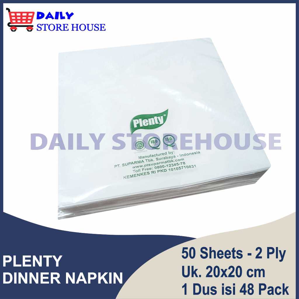 Jual Tissue Dinner Napkin Plenty Tisu Makan Restoran Cafe 2 Ply 50 ...