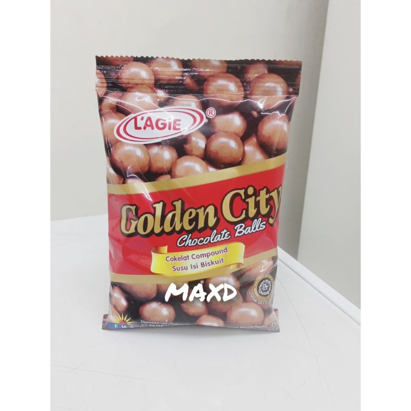 Jual Golden City Chocolate Balls Lagie 75 gr 1Pcs | Shopee Indonesia