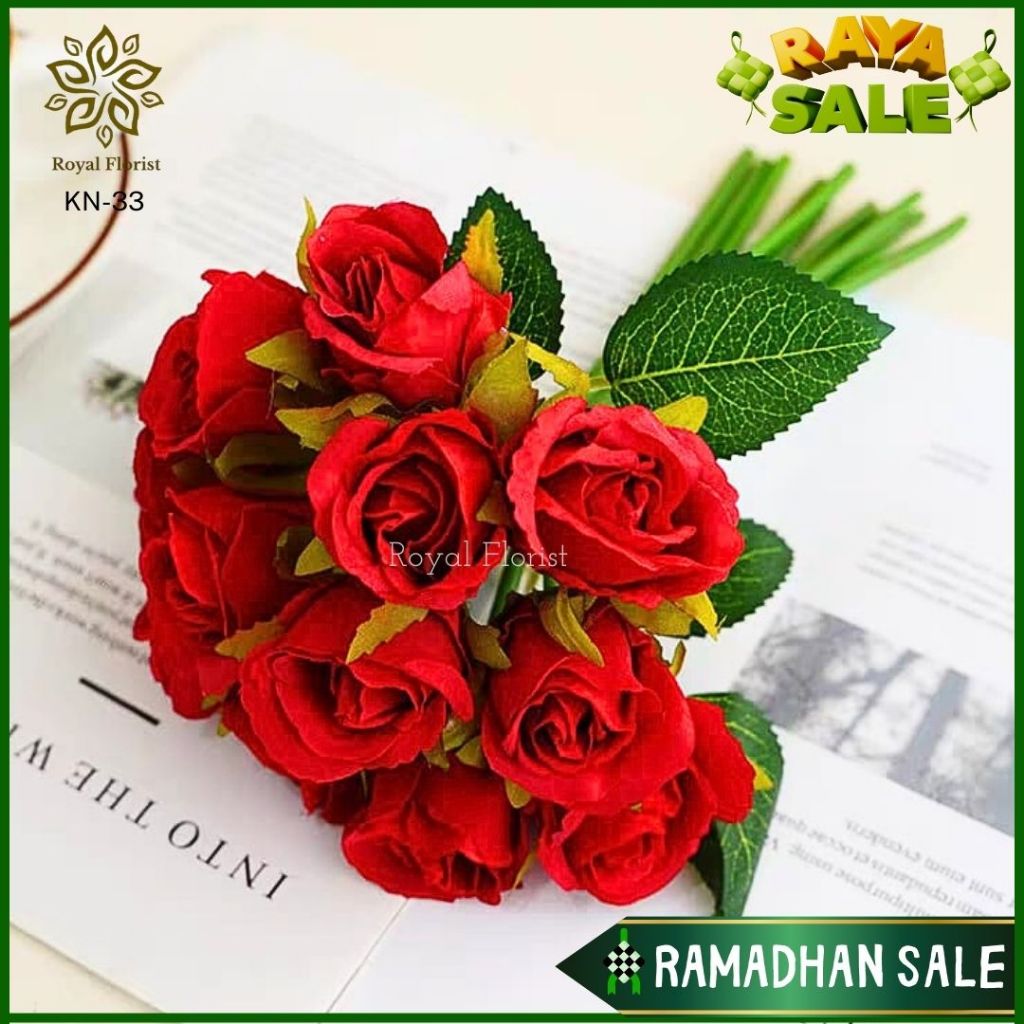 Jual Bunga Bouquet Mawar Merah 12 Tangkai/Hand Bouquet Pernikahan/Bunga Mawar Hias Pernikahan|KN ...