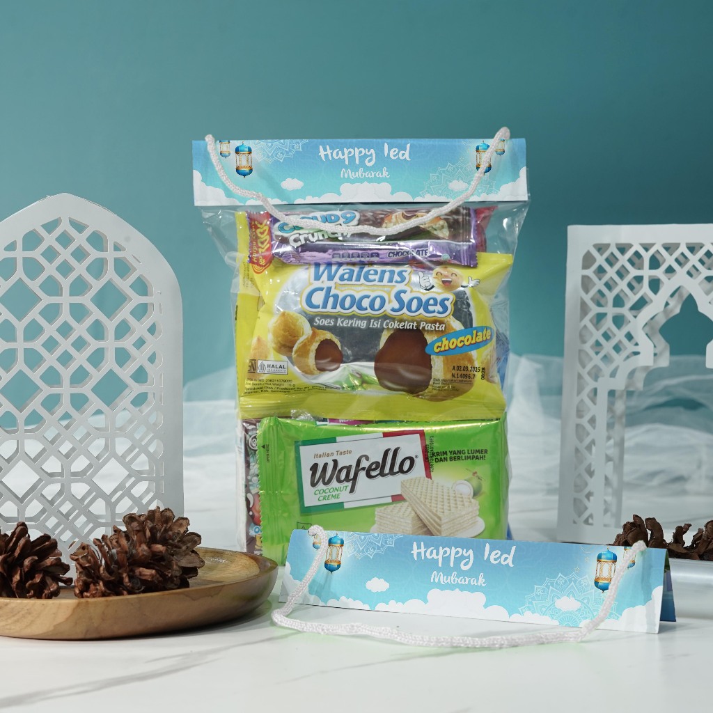 Jual Ready Stok Label Snack Lebaran / Label Plastik Parcel Lebaran Idul ...