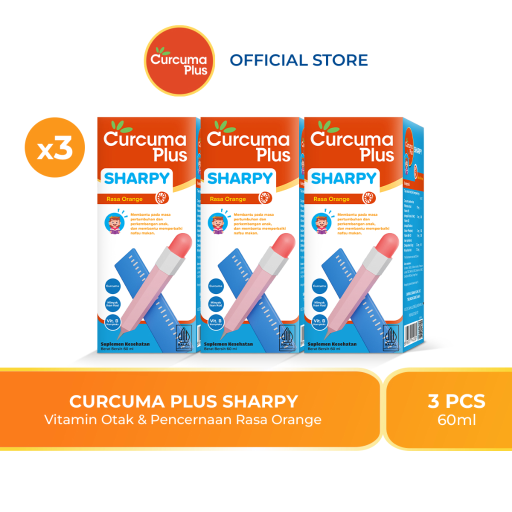 Jual Curcuma Plus Sharpy Sirup Vitamin Mendukung Perkembangan Otak ...