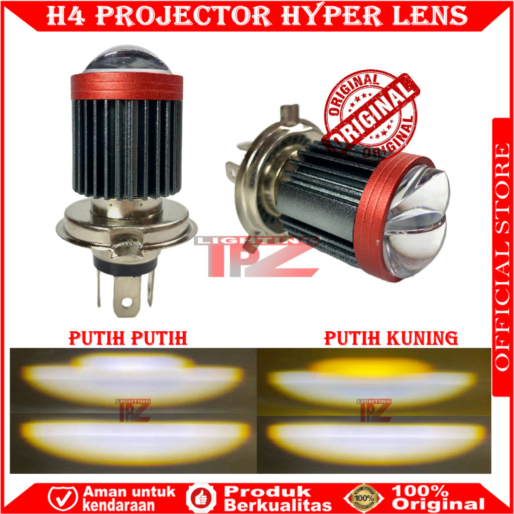 Jual ORIGINAL LAMPU LED H4 HYPER 2 WARNA LED LASER H4 LASER UTAMA MOTOR MOBIL UNIVERSAL | Shopee ...