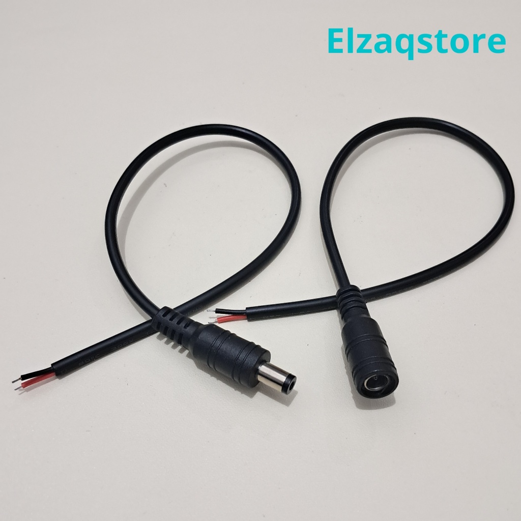 Jual Jack DC Male Female Dengan Kabel Socket 5.5x2.1 mm | Shopee Indonesia