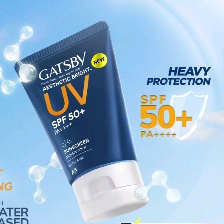 Jual GATSBY Aesthetic Bright UV SPF 50+ PA ++++ Sunscreen Moisturizer ...