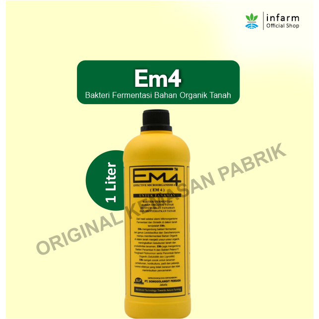 Jual Pupuk Organik EM4 Mikroorganisme Pertanian Ukuran 1 Liter Original ...
