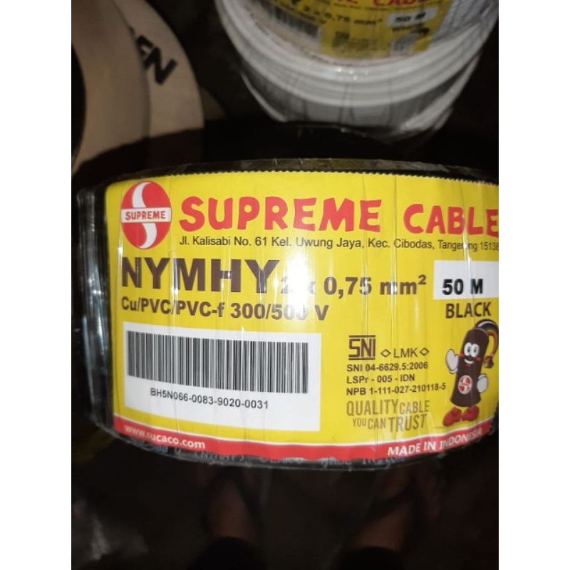 Jual kabel NYYHY 2x0.75 50 meter supreme | Shopee Indonesia