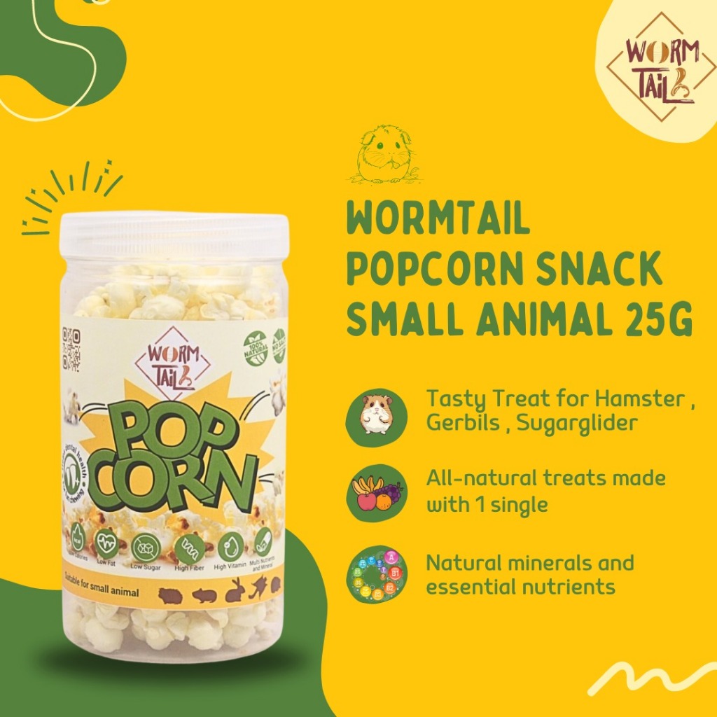 Jual WORMTAIL Popcorn Snack Small Animal 25g | Shopee Indonesia