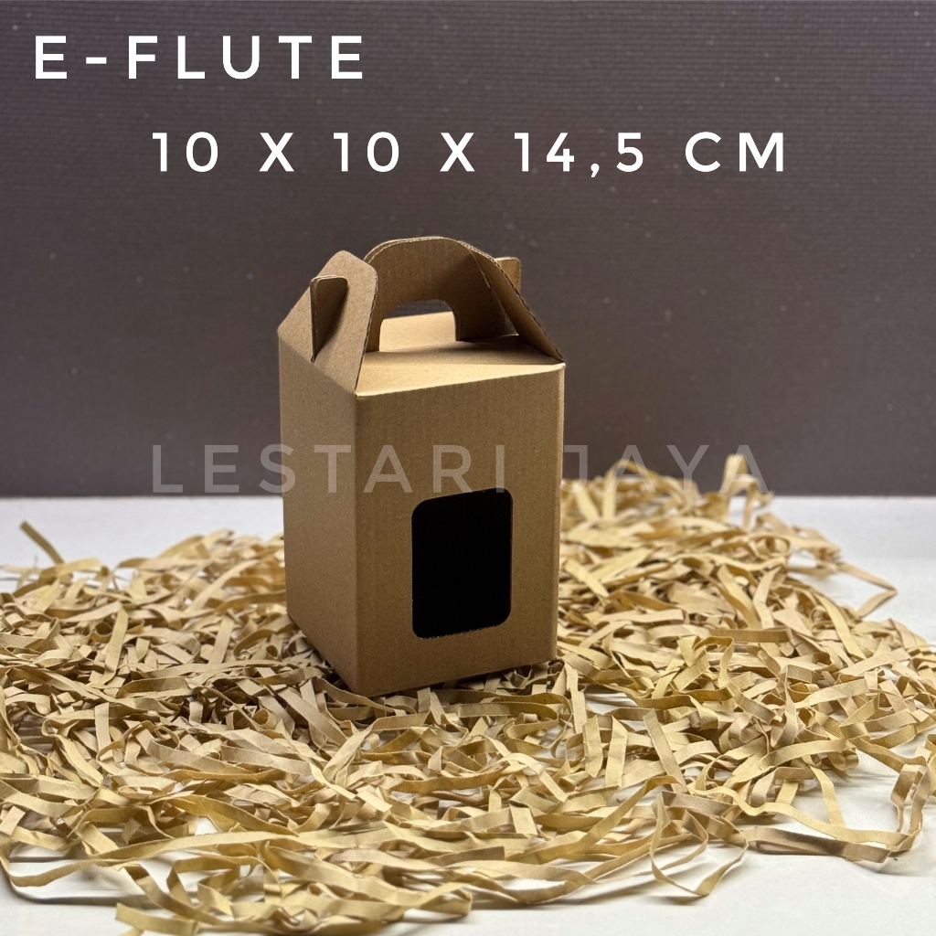 Jual Box E-Flute Gable Box / Box Jinjing 10x10x14.5 cm untuk satu ...